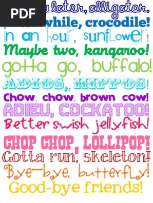 See You Later Alligator Poem