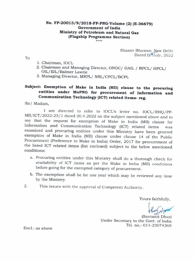 Exemption of Mii Clause Ict | PDF