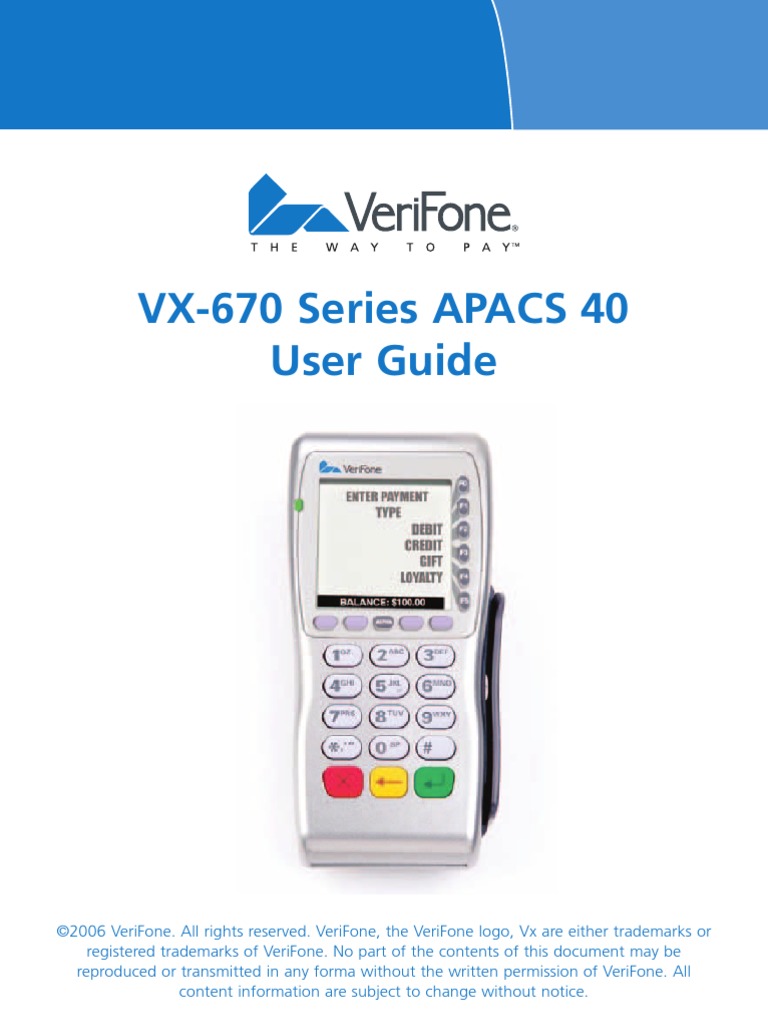 Verifone Vx670 Manual | PDF | Personal Identification Number | Emv
