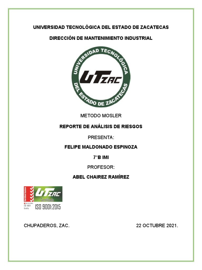 Unidad Dos Evaluacion de Riesgos Metodo M | PDF | Riesgo