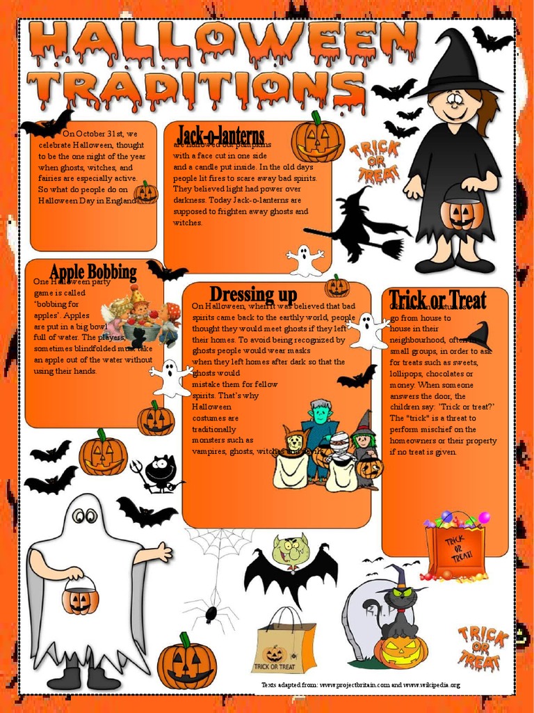 Halloween Traditions Fun Activities Games Reading Comprehension Exercis ...