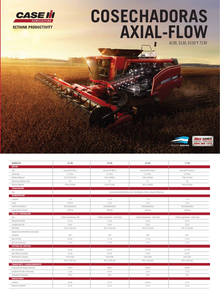 Spec Axial Flow 4130, 5130, 6130 y 7130 | PDF | Vehículos