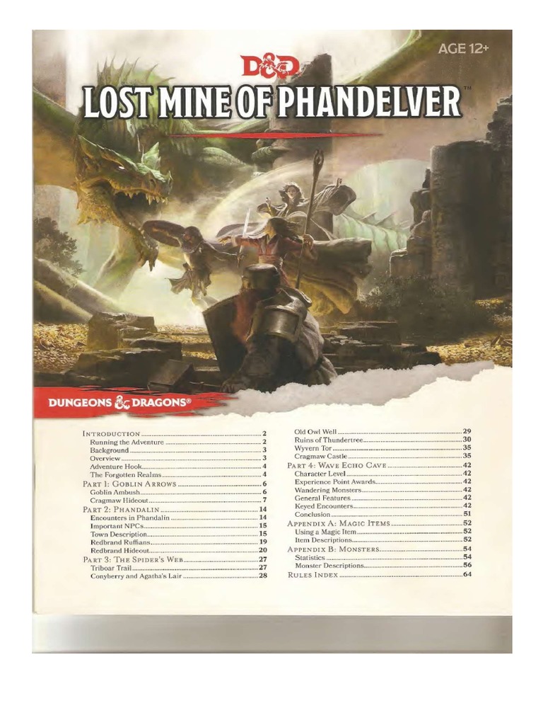 DnD5e Lost Mine of Phandelver | PDF