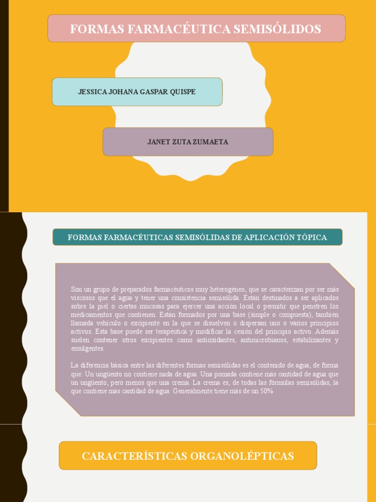 Formas Farmacéutica Semisólidos | PDF | Medicamentos con receta ...