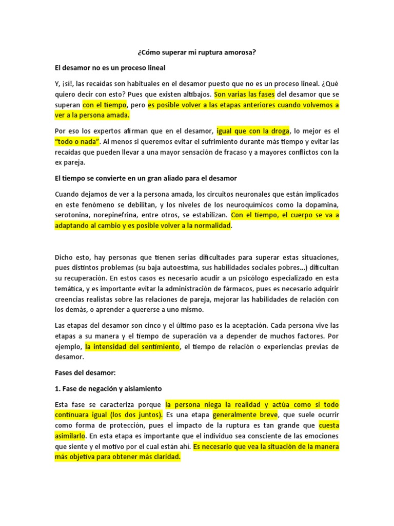 Cómo Superar Mi Ruptura Amorosa | PDF | Ira | Dolor