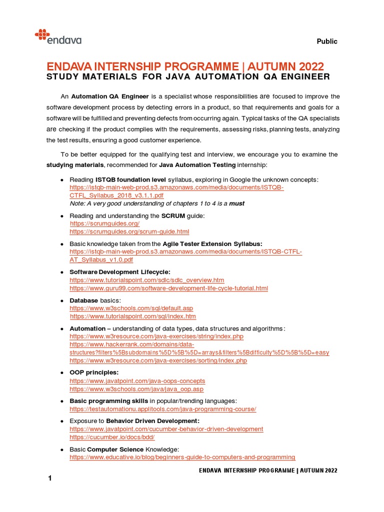 Java Automation Qaengineer New Ashx Pdf Automation Software Development