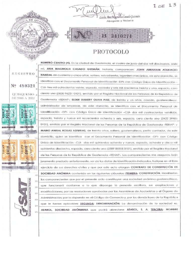 Testimonio Escritura Publica | PDF Testimonio Escritura Publica | PDF