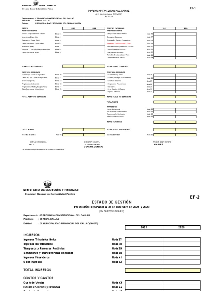 Estados Financieros | PDF | Contabilidad | Business