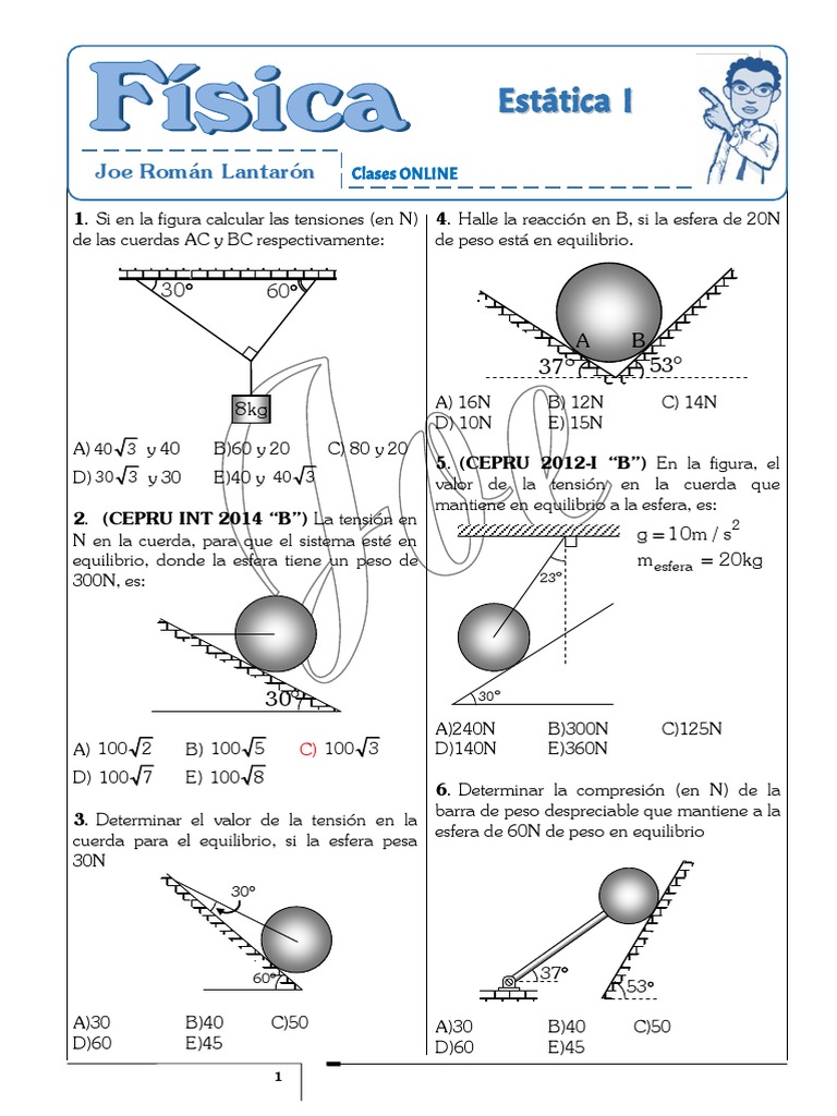10.1 Estatica I (Ejercicios L) | PDF | Ingeniería mecánica | Física Aplicada e Interdisciplinaria