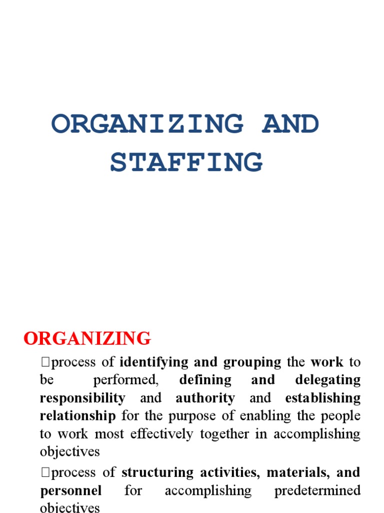 ORGANIZING | PDF | System | Organizational Structure