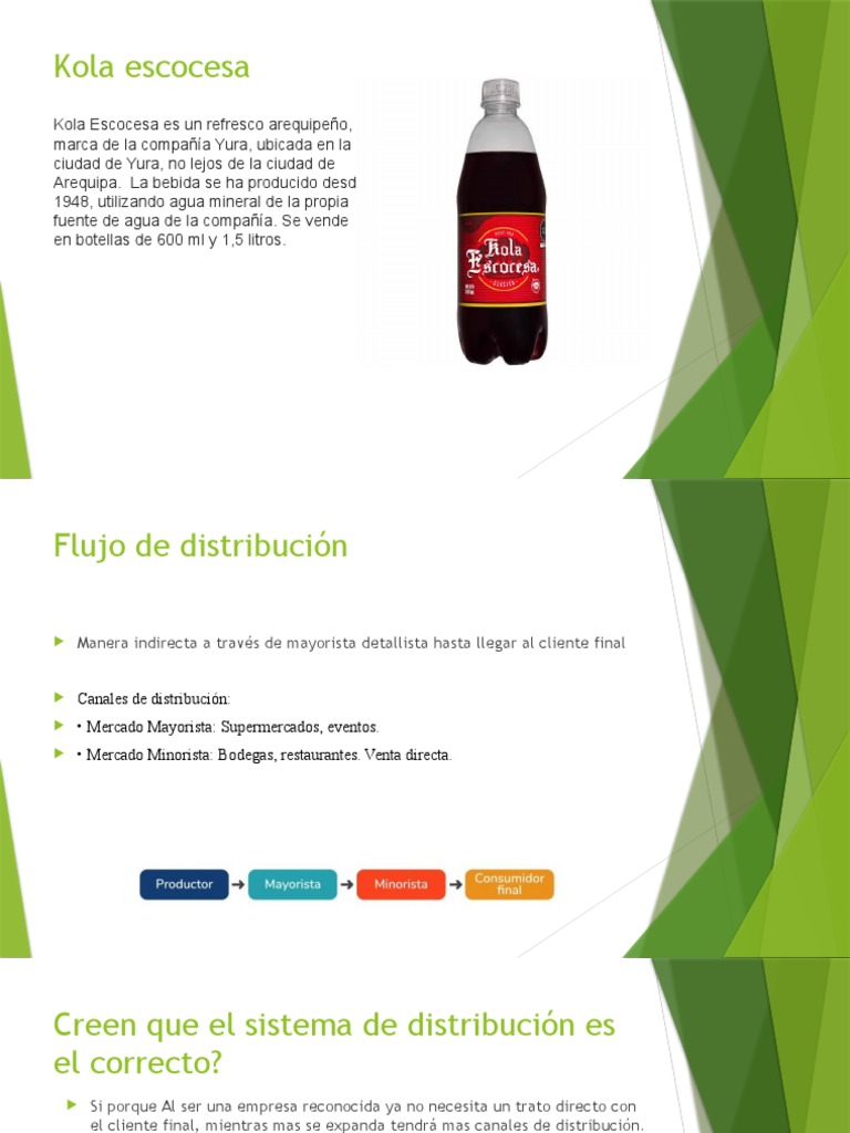 Kola Escocesa: Historia y Distribución | PDF | Cocina, comidas y vino