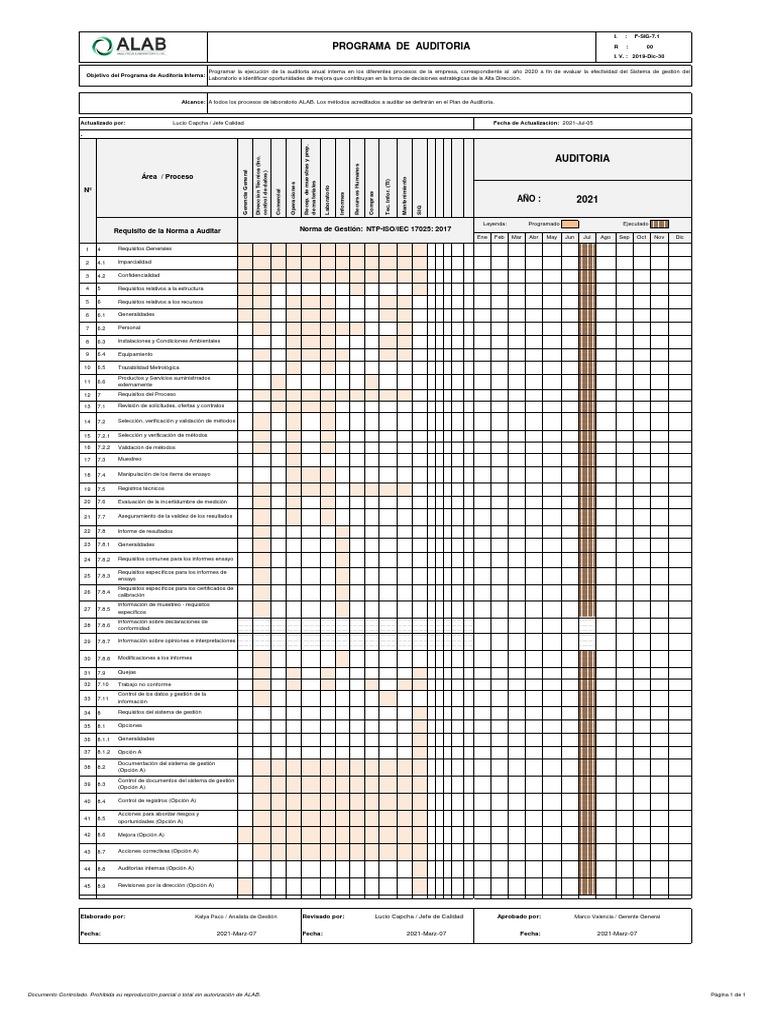 Programa de Auditoría Interna | PDF | Auditoría | Business