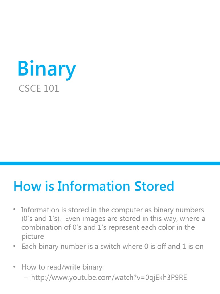 02 Binary | PDF | Data Compression | Computing