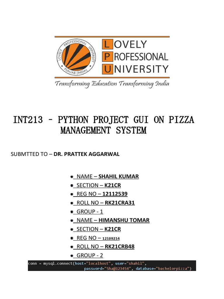 Python Mini Project File Pdf Computing
