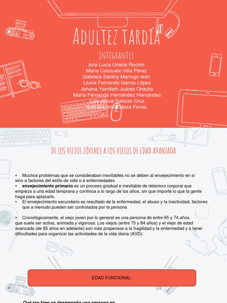 Adultez Tardía | PDF | Vejez | Envejecimiento