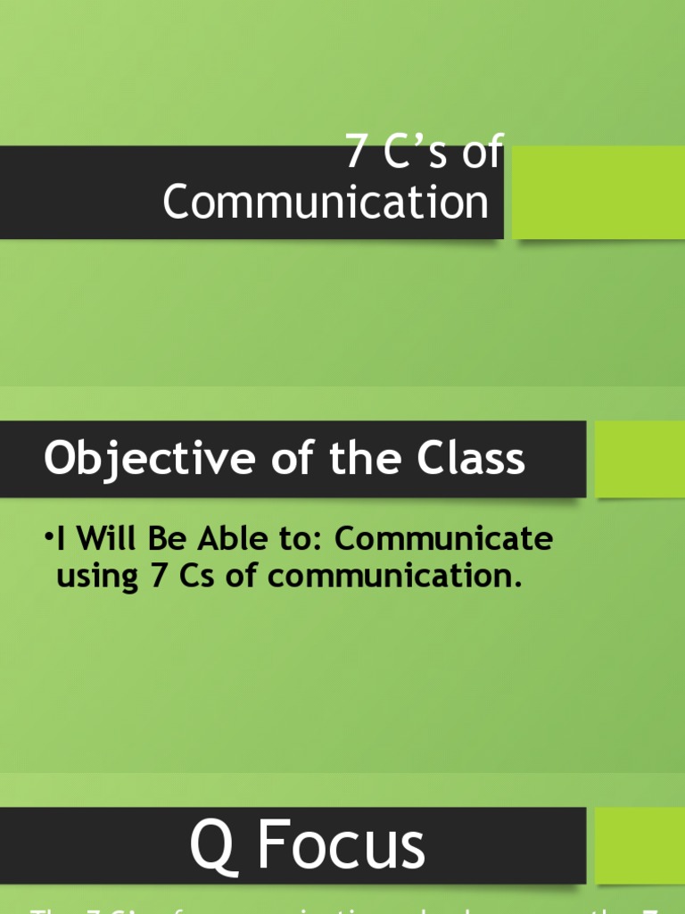 7 C's of Communication | PDF | Communication | Linguistics