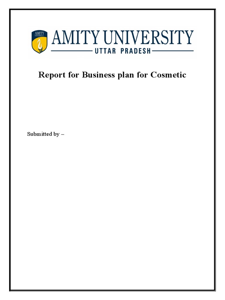 Report For Business Plan For Cosmetic | PDF | Retail | Pricing