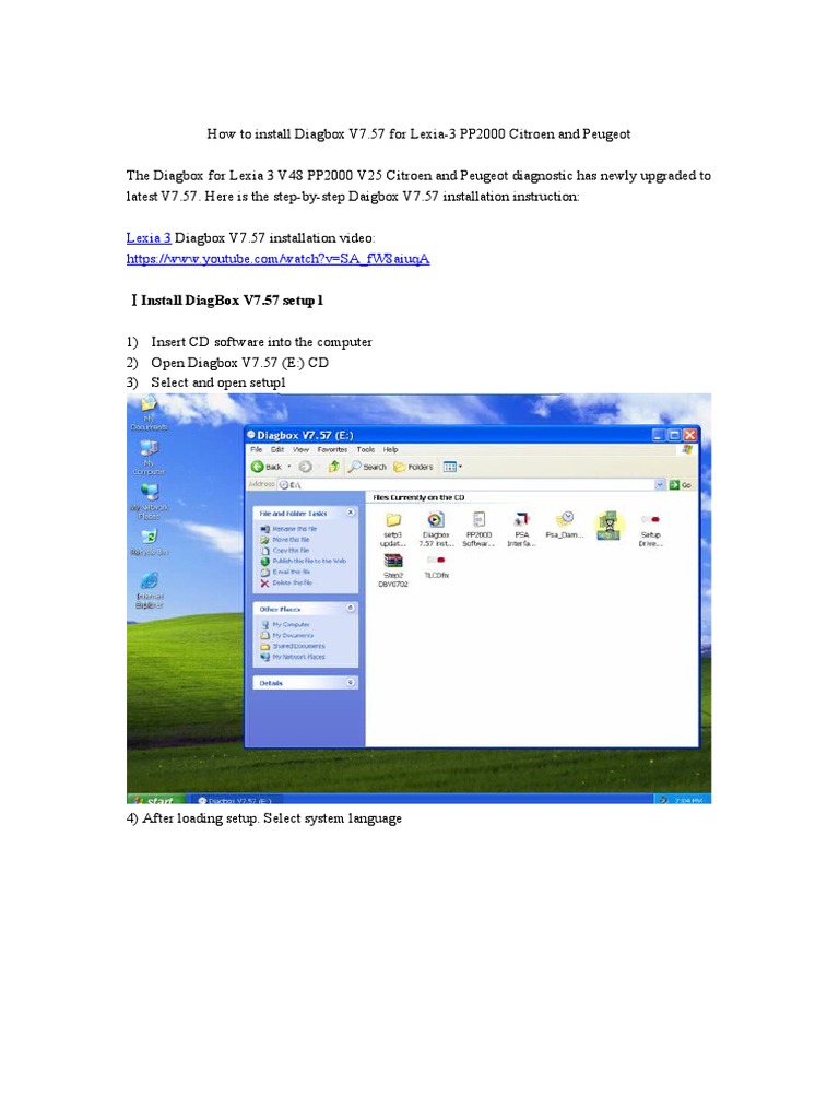 How To Install Diagbox v7.57 For Lexia 3 pp2000 | PDF | Microsoft Windows | Operating System ...