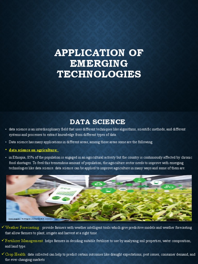 Application of emerging technologies ppt | PDF | Unmanned Aerial ...