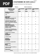 ADL de Katz | PDF | Autonomie