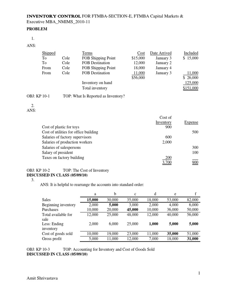 FIFO and LIFO Inventory Analysis | PDF | Cost Of Goods Sold | Inventory ...