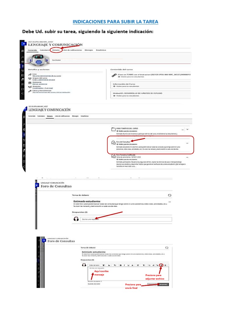 INDICACIONES PARA SUBIR LA TAREA y ACTIVIDAD DE LENGUAJE Y COMUNICACIÓN | PDF | Lingüística