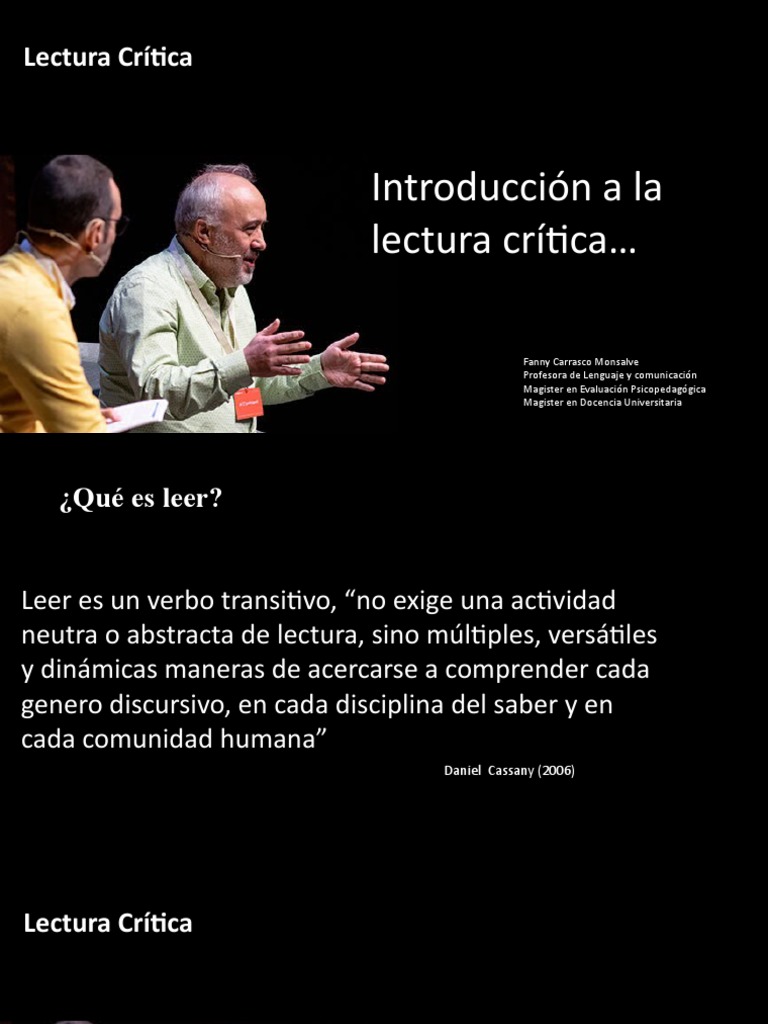 Introducción a la Lectura Crítica | PDF | Pensamiento crítico | Pensamiento