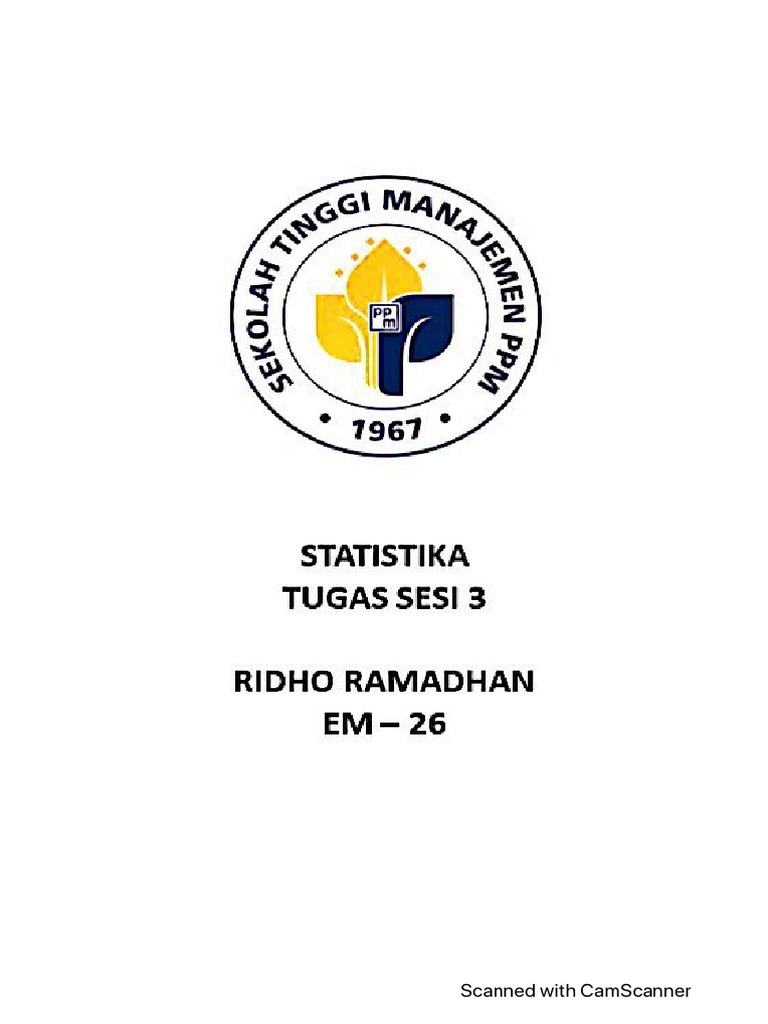 Em-26-Ridho Ramadhan-Statistika-Tugas Sesi 3 | PDF