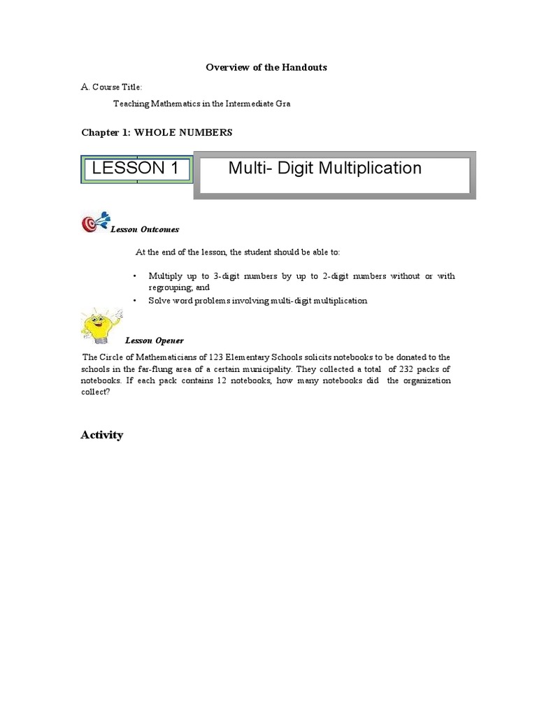 Module Math 1-5 | PDF | Exponentiation | Multiplication