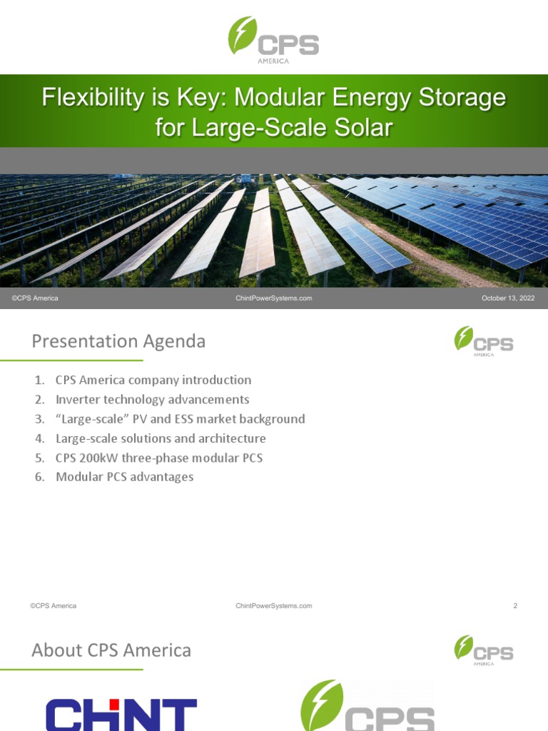 CPS CHINT - Modular Energy Storage For Large Scale Solar | PDF ...