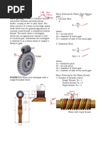 Worm Gear Calculations and Formulas | PDF | Gear | Kinematics