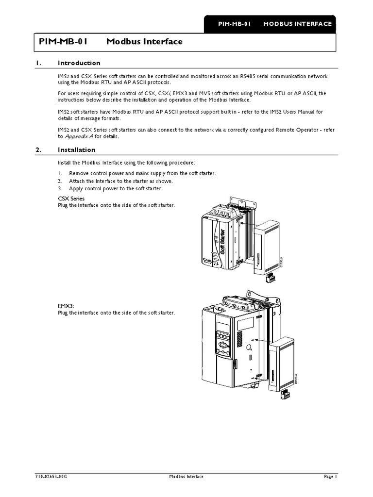 710-02653-00G Modbus Interface Instructions AuCom | PDF | Ascii | Computer Engineering