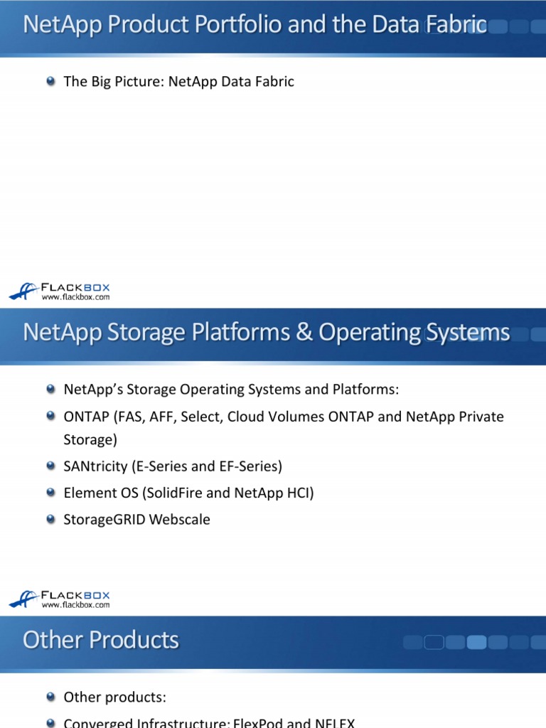 02-01 NetApp Storage Platforms and Operating Systems Intro | PDF ...