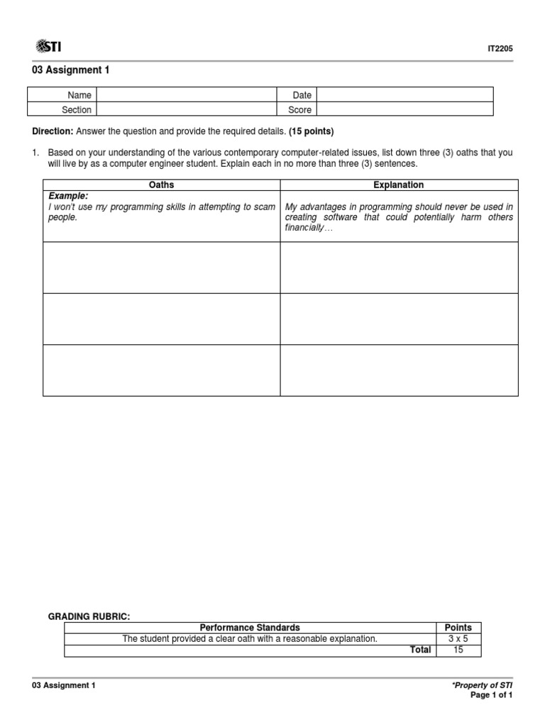 03 Assignment 1 | PDF