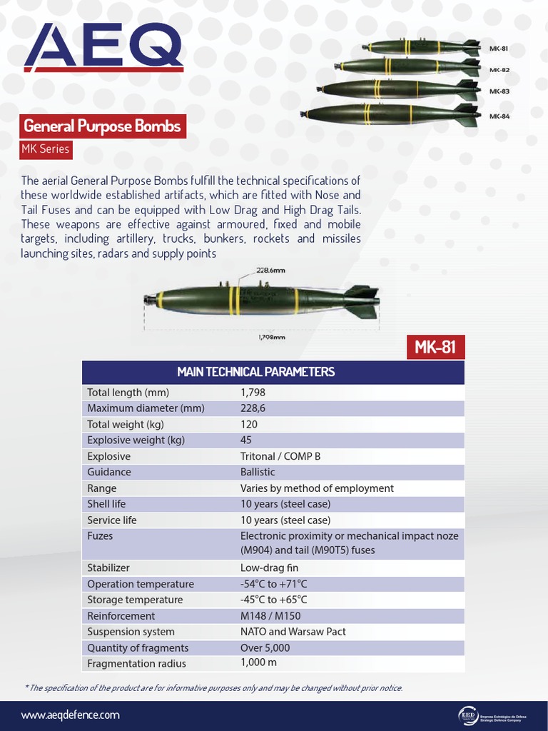AEQ Bombs | PDF | Fuze | Shell (Projectile)