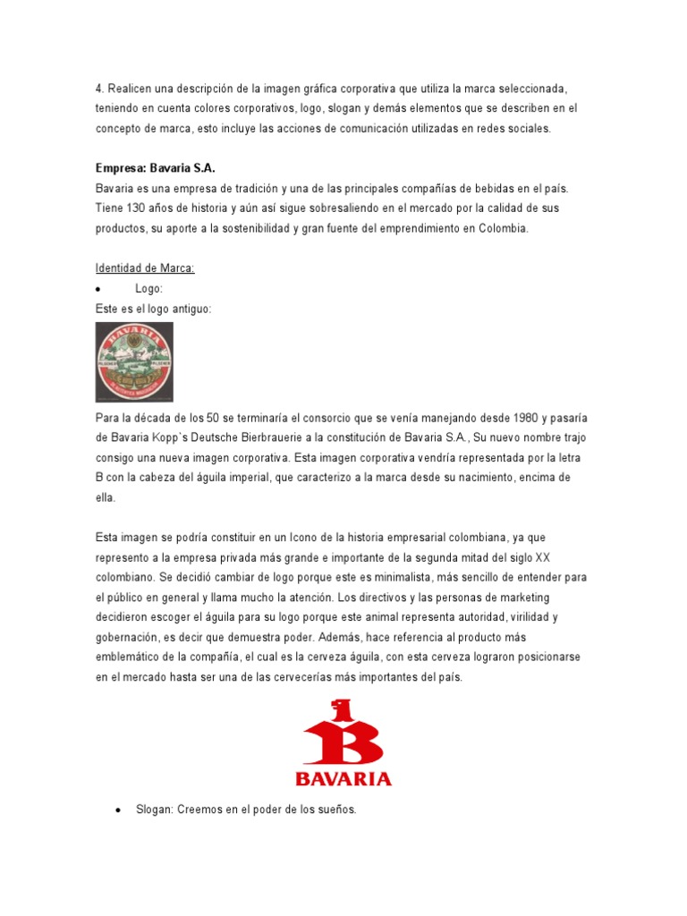 Análisis Marca Bavaria | PDF | Marketing | Marca