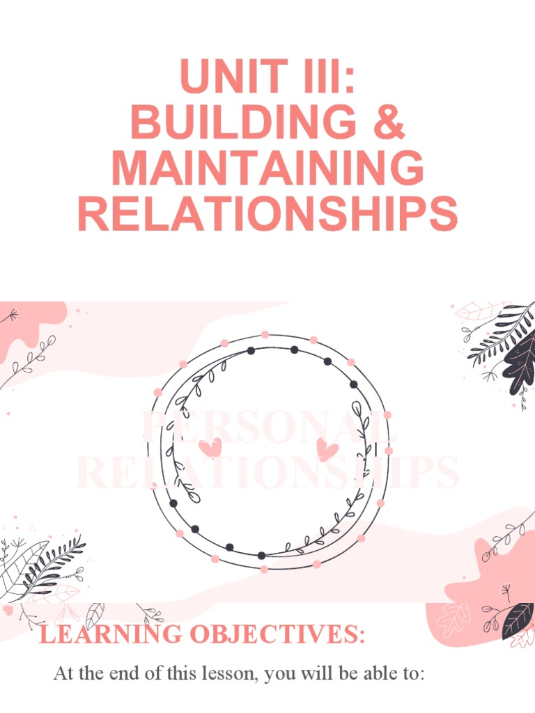 Understanding Personal Relationships | PDF | Love | Friendship