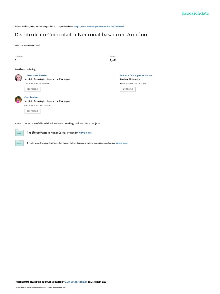 Arduino Red Neuronal Jesus Cano | PDF | Red neuronal artificial ...