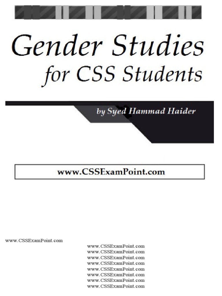 Gender Studies Notes (Syed Hammad Haider) | PDF
