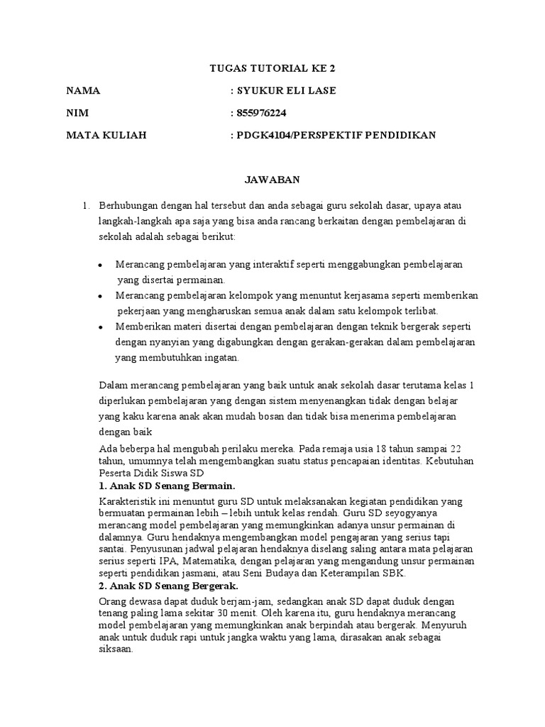 TUGAS KE 2 Perspektif | PDF