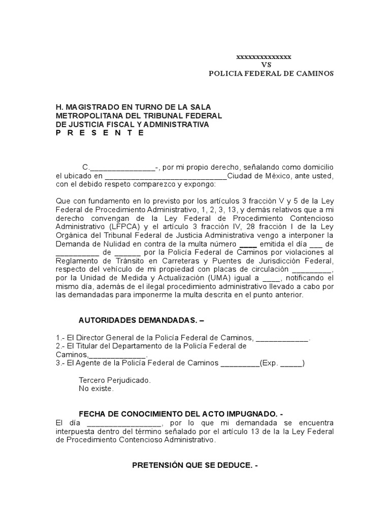 Demanda Por Multa | PDF | Policía | Sentencia (ley)