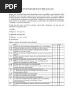 Escala Mbi - Burnout Inventory | PDF | Burnout ocupacional