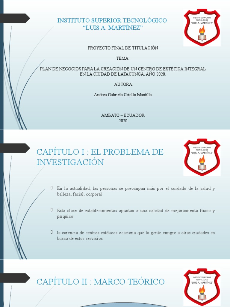 Presentación Proyecto de Titulacion | PDF | Tasa interna de retorno | Mercado (economía)