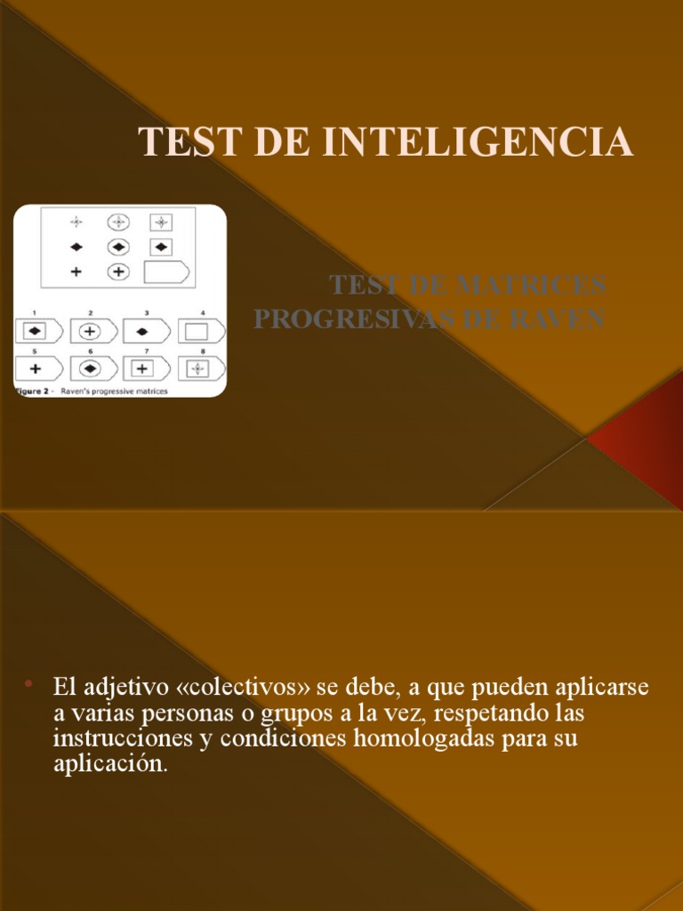 Test Matrices Progresivas de Raven de Inteligencia | PDF | Inteligencia ...