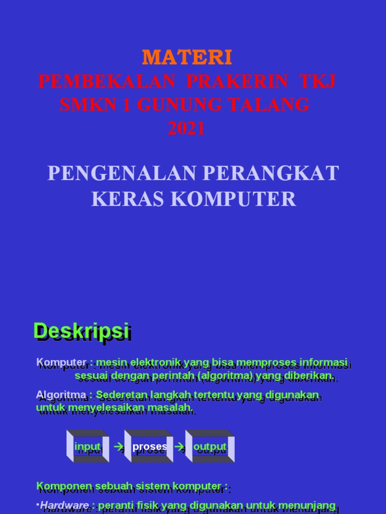 Materi Perangkat Keras Komputer | PDF