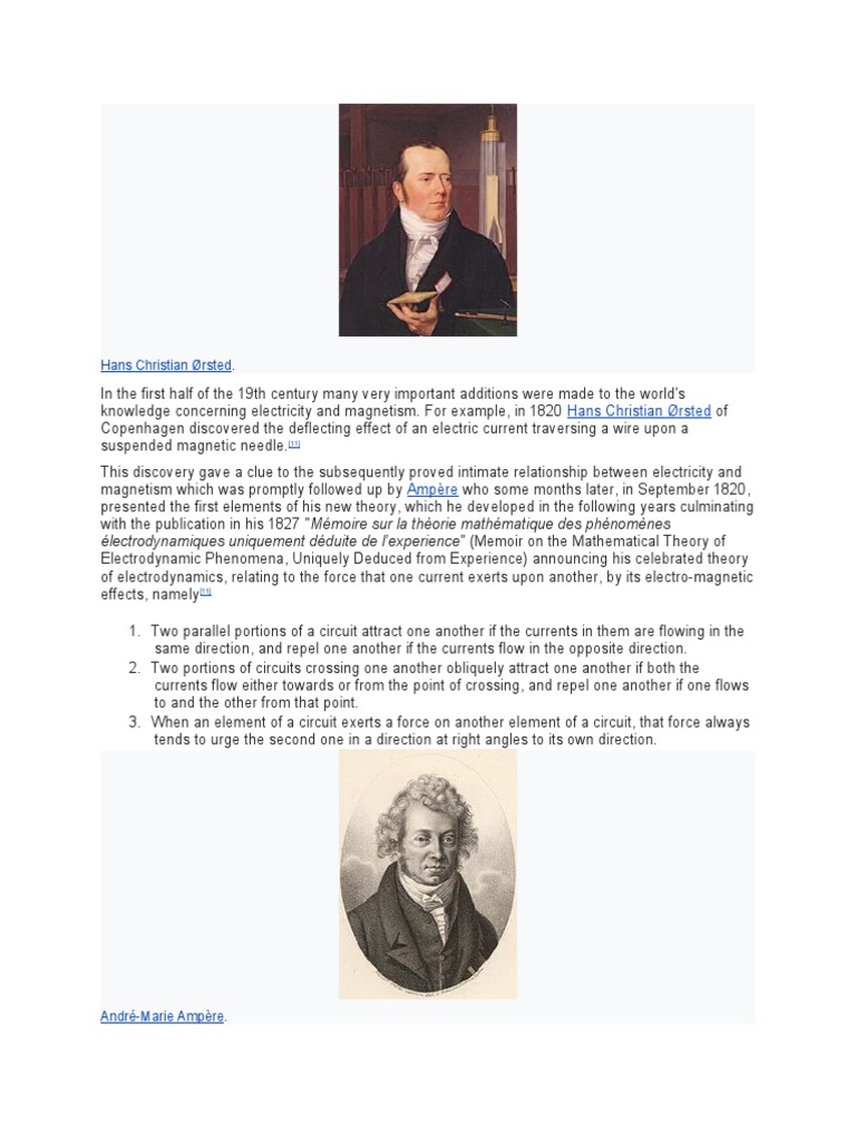 Key Scientists in Electromagnetism | PDF | Electromagnetic Induction ...