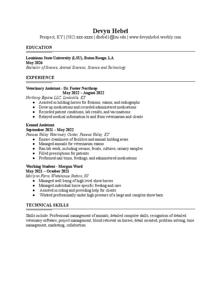 Devyn Hebel Resume | PDF | Business | Social Science