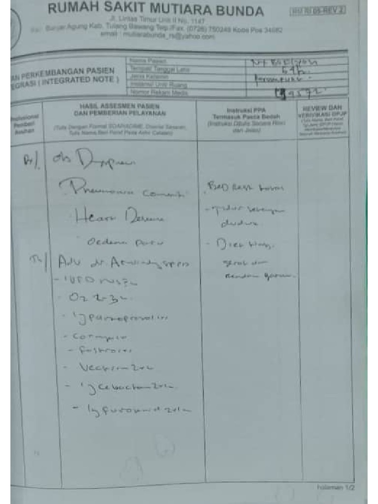 Bukti Instruksi Pemberian Diit Pasien Di Cppt | PDF