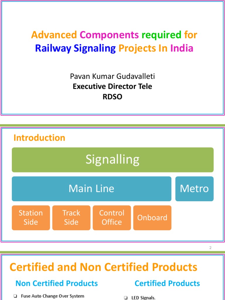 Advanced Technologies For Signalling Projects Pdf Equipment