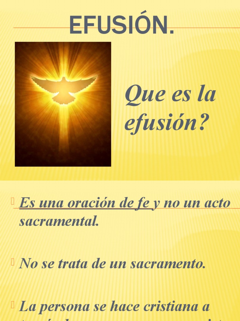 Efusión | Descargar gratis PDF | Confirmación | Sacramentos
